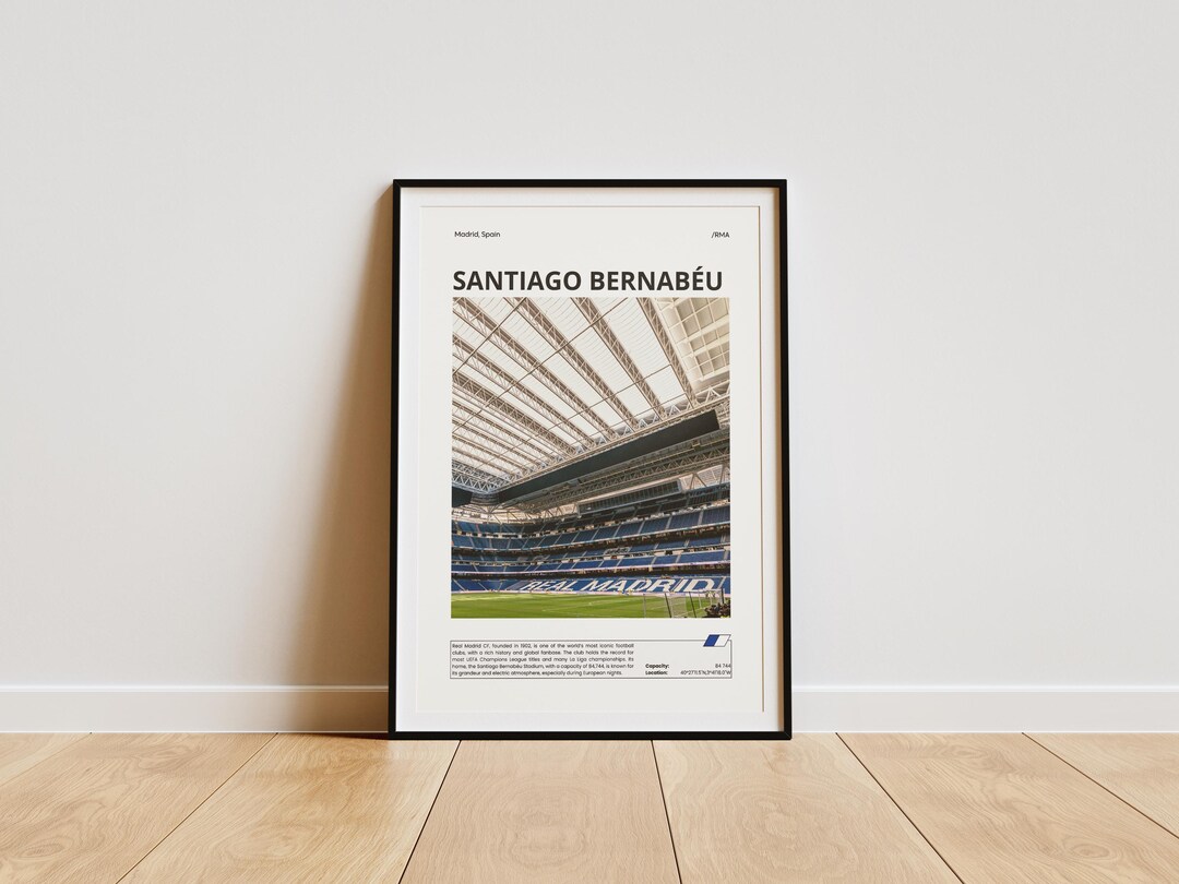 Santiago Bernabéu Stadium Poster, Real Madrid Art (digital Download) - Etsy