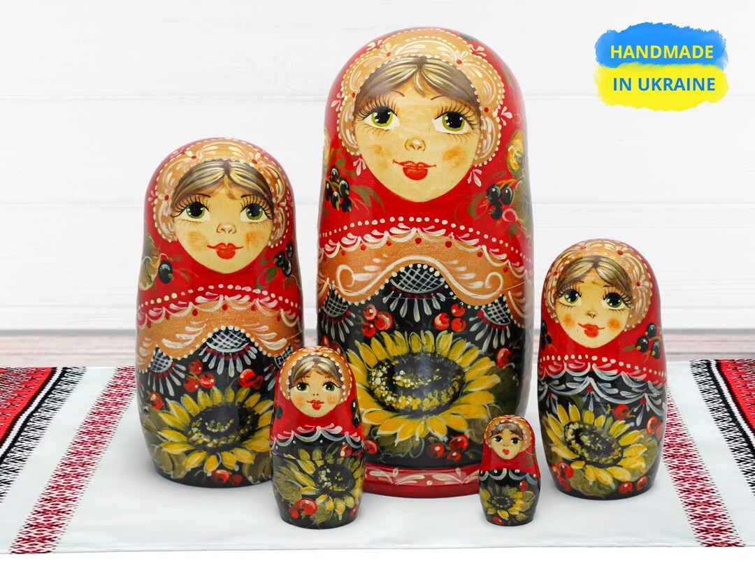 Handmade Ukrainian Nesting Dolls – Traditional Wooden Matryoshka ...