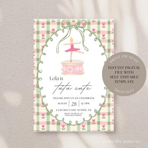 Tutu Cute Birthday Party Invitation - Etsy