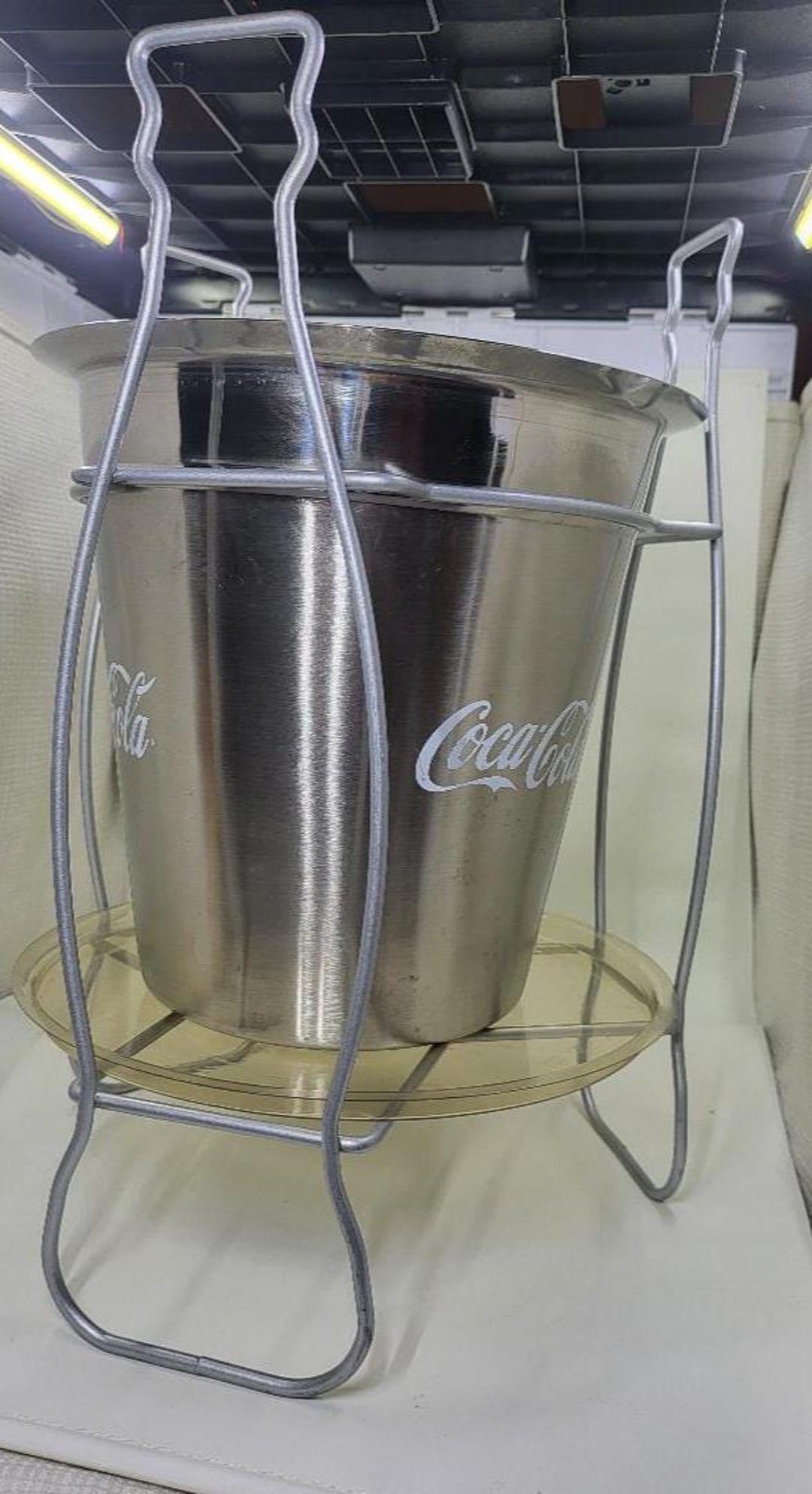 Stainless Steel Coca Cola Ice Bucket W/stand - Etsy