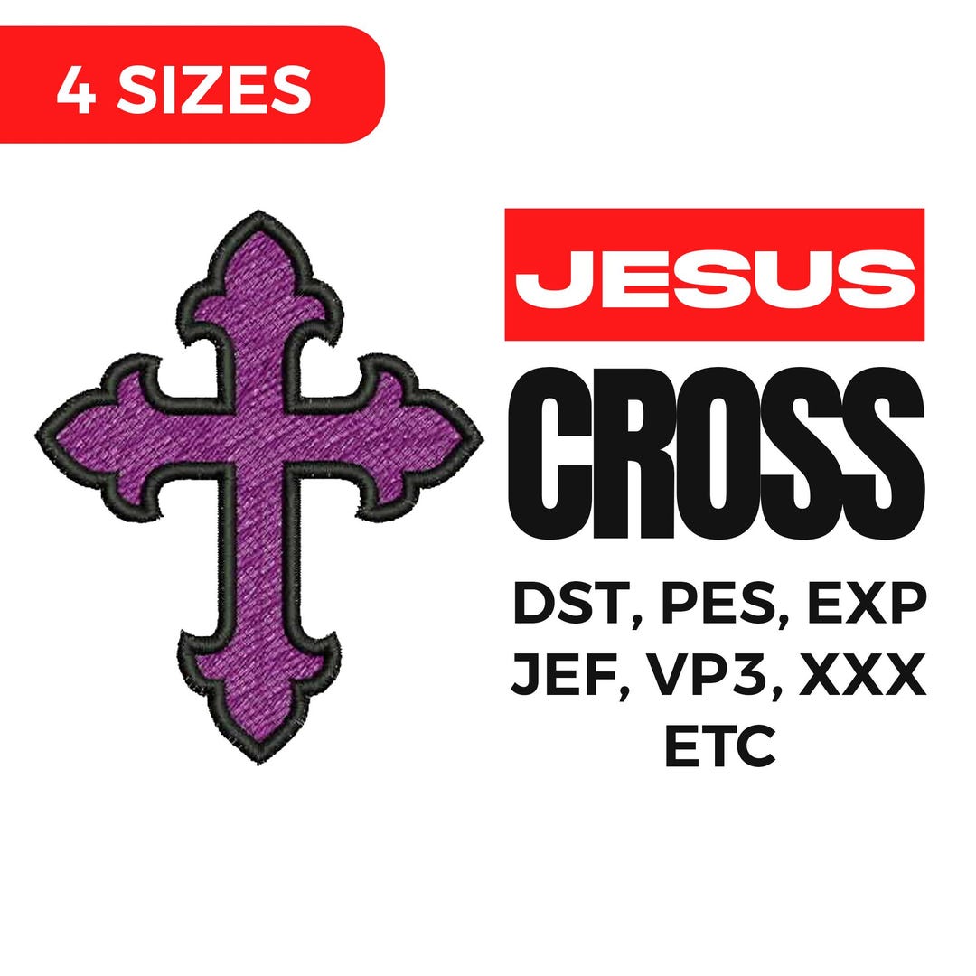 Religious Cross Embroidery Design Bundle: Christian Machine Embroidery ...
