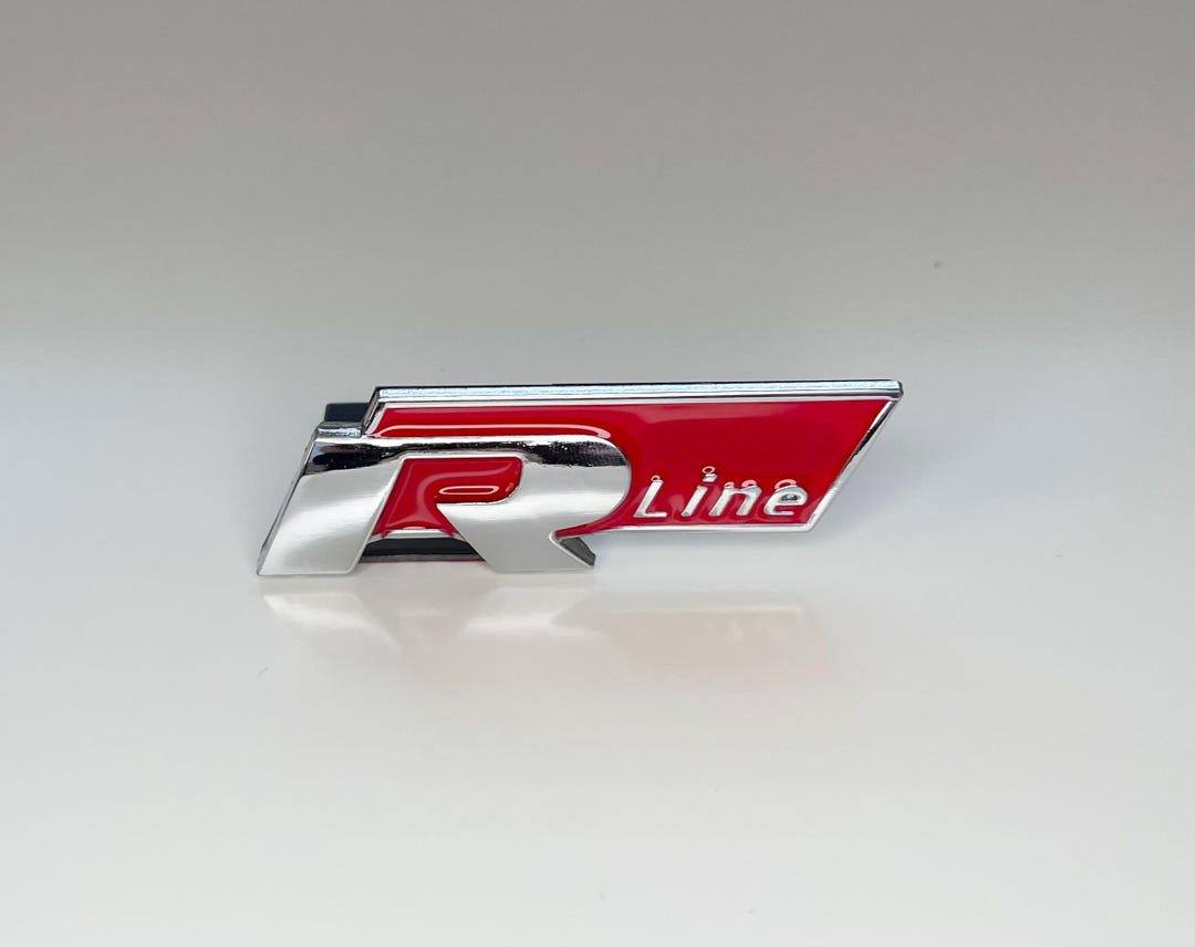 VW R-line Grill Badge Emblem Red - Etsy