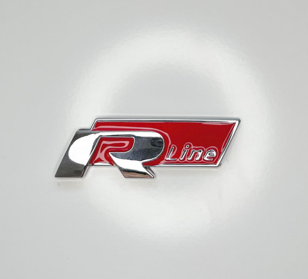 VW R-line Badge Emblem Red - Etsy