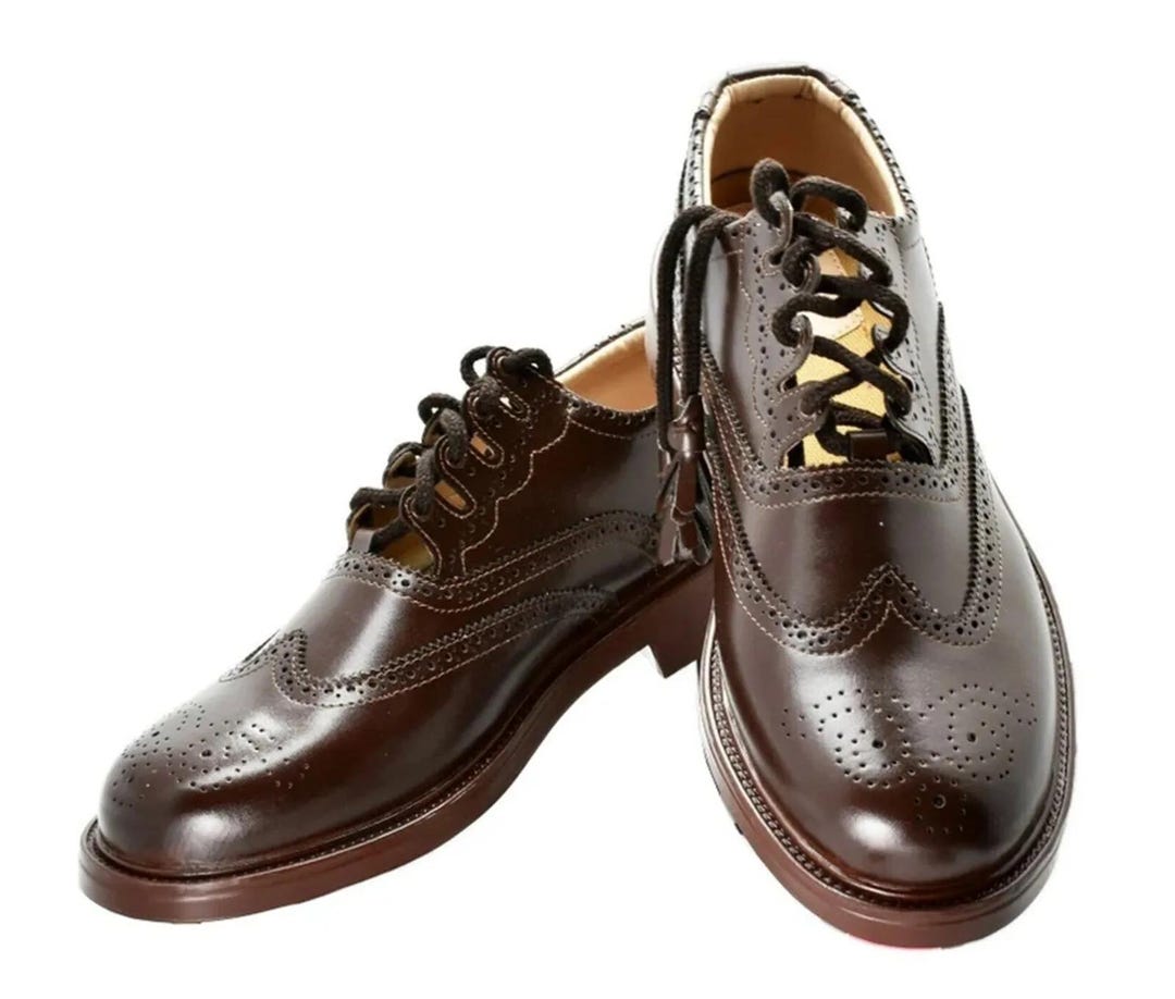 Ghillie Brogues Men's Scottish Brown Kilt Shoes | Men's Leather Brown ...