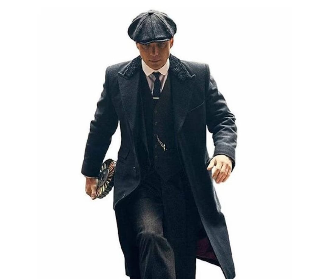 Men's Black Wool Overcoat | Peaky Blinder Style, Custom Made - Etsy