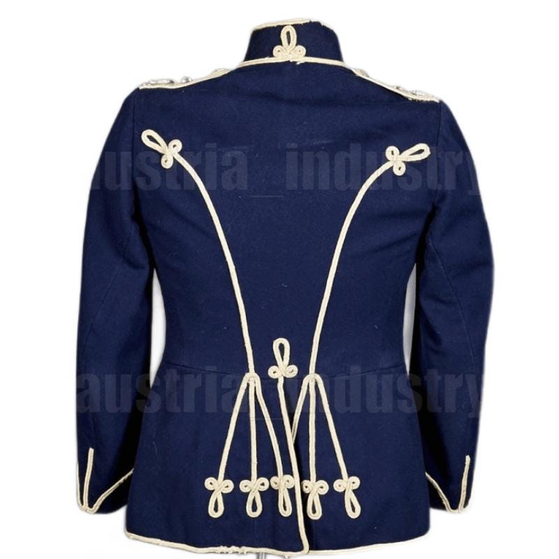 Men's Royal Blue Military Hussar 17th Attila Regiment Station Jacket ...