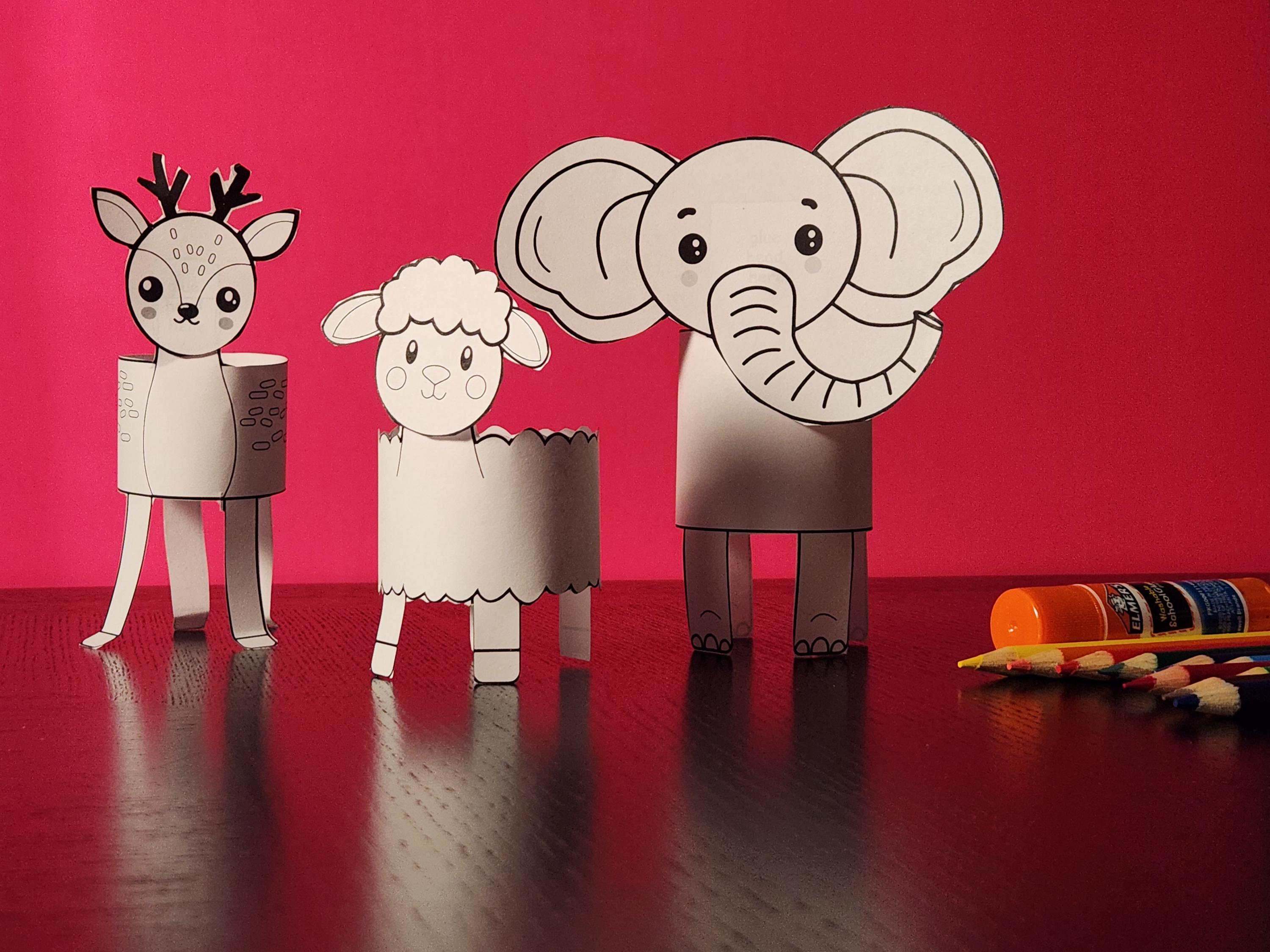Printable Paper Animal Craft – Instant Download - Etsy