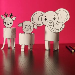 Printable Paper Animal Craft – Instant Download - Etsy