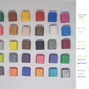 OEM Profile Custom Keycaps Blank R1 R2 R3 R4 1U 30 Colors Available ...