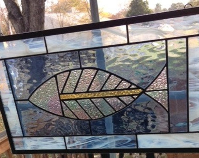Stained Glass Panel Fish catch of the Day. - Etsy