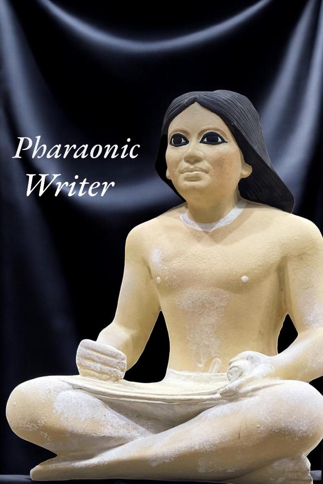 Ancient Egyptian Seated Scribe Statue Pharaonic Writer Rare 5th Dynasty ...