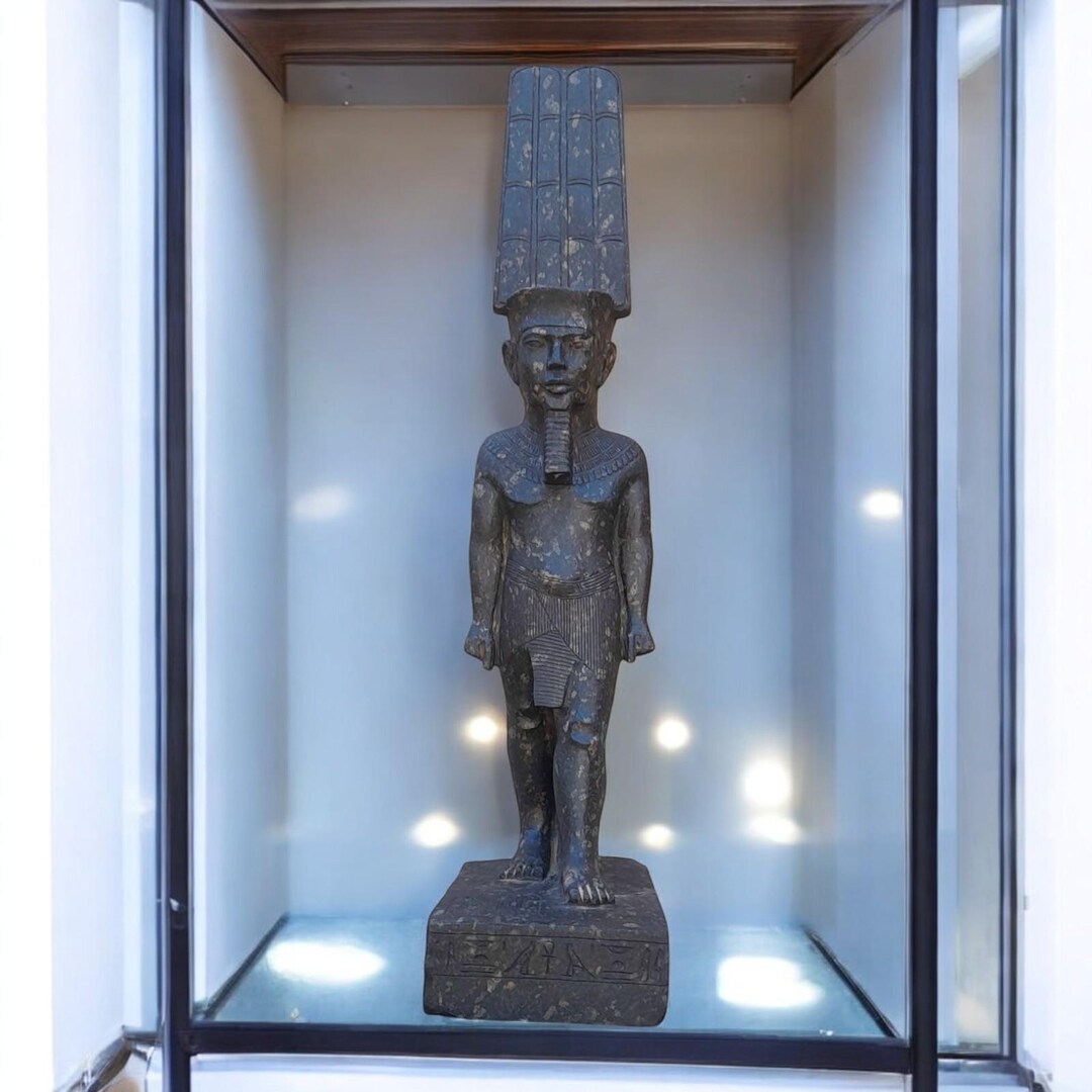 Rare God Amun Statue Ancient Egyptian Goddess Authentic Granite Stone ...