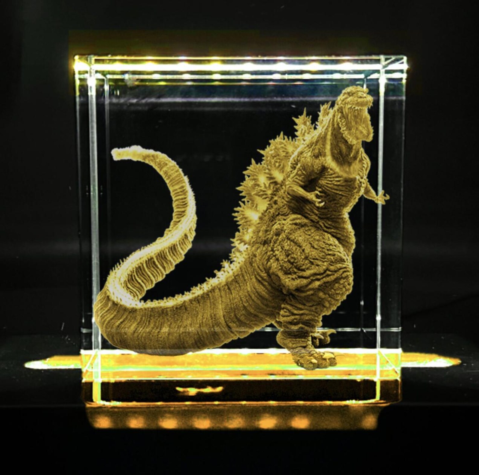 Custom Made - 3D Shin Godzilla LED Laser Engraved Color Changing ...