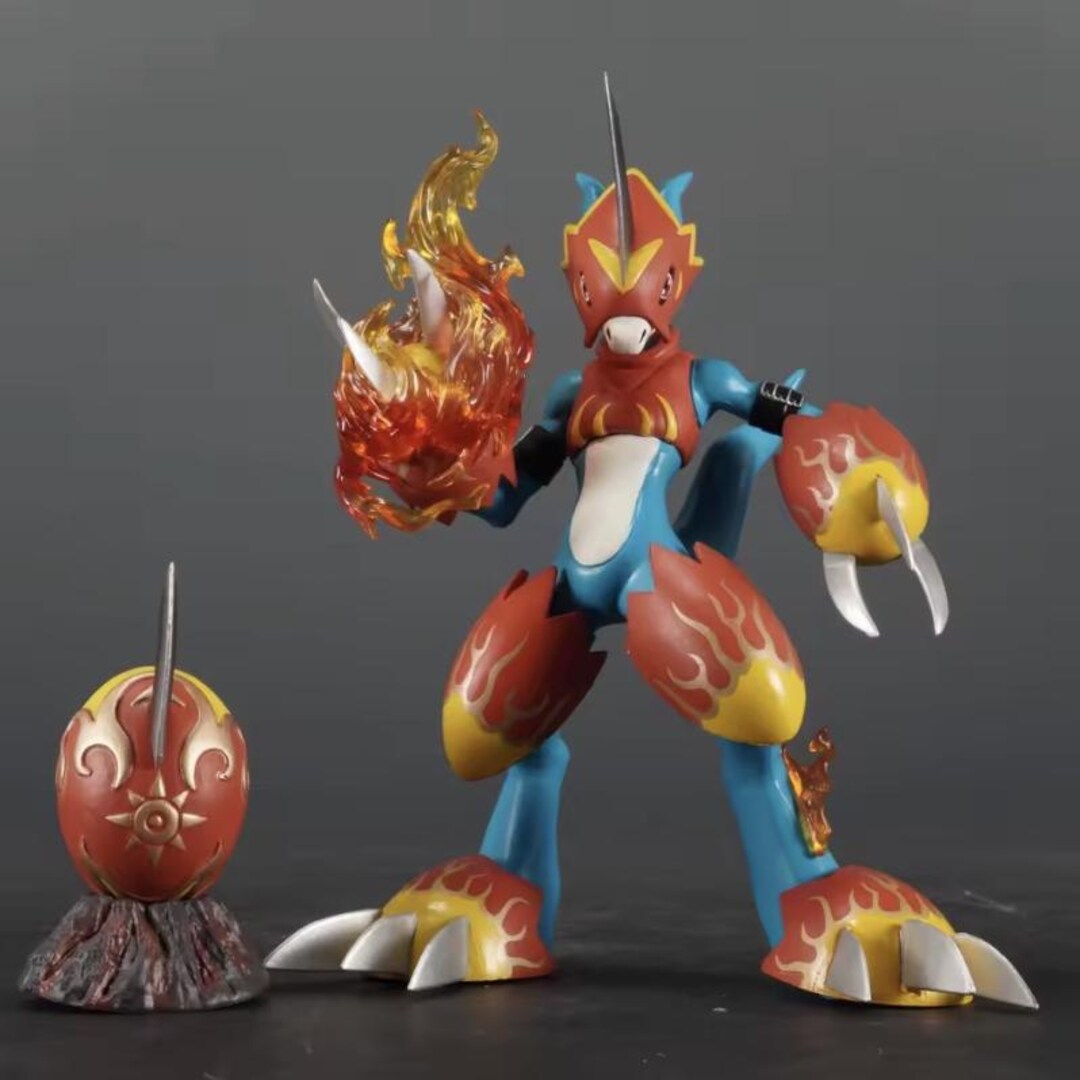 Custom Made - Flamedramon - PVC Statue Figure Computer Shelf Display ...