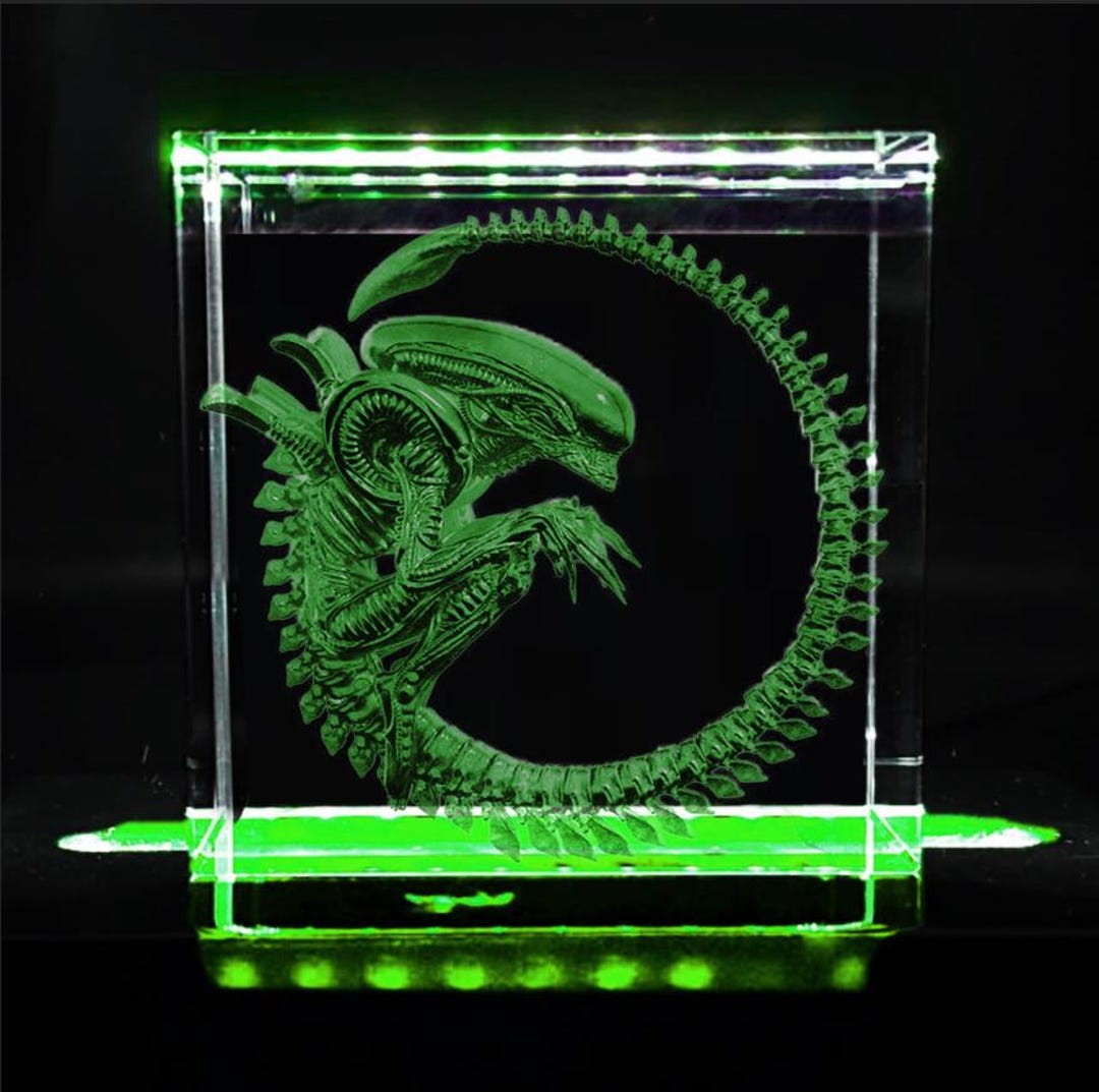 Custom Made - 3D Alien Xenomorph LED Laser Engraved Color Changing ...