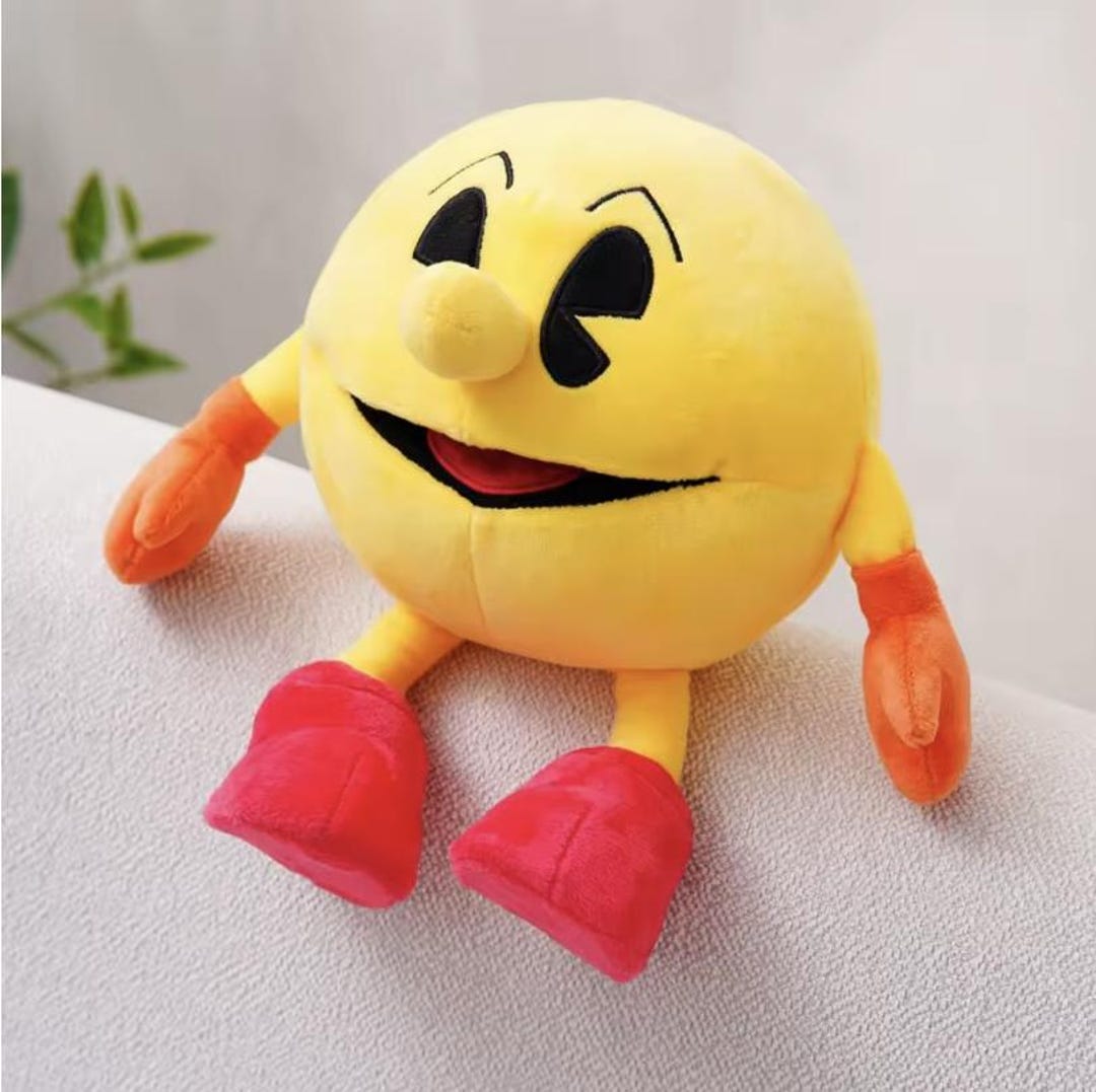 Adorable Pac - Man Inspired Large 8" Plush / Plushie Stuffed Animal ...