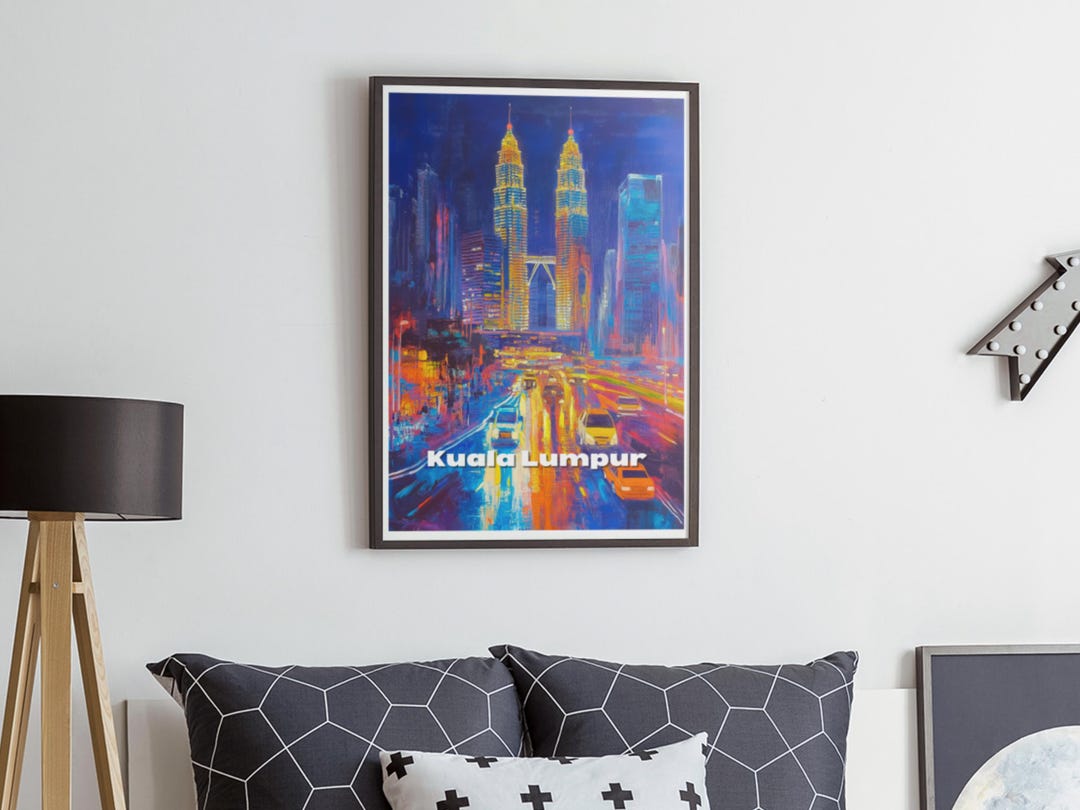 Kuala Lumpur Night View Poster - Petronas Towers Print, Malaysia ...