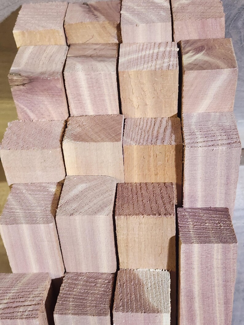20 (twenty) Red Cedar Pen Blanks 1" X 1" X 5 1/2" Great and Smooth for ...