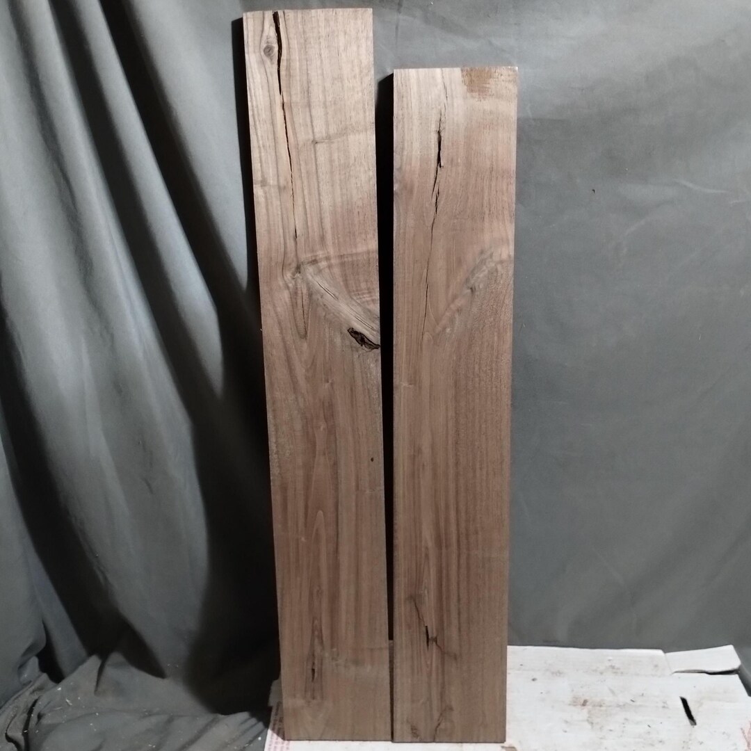 2 (two) Scrap Walnut Kiln Dried Boards (approximately 29 5/8" X 4 1/2 ...