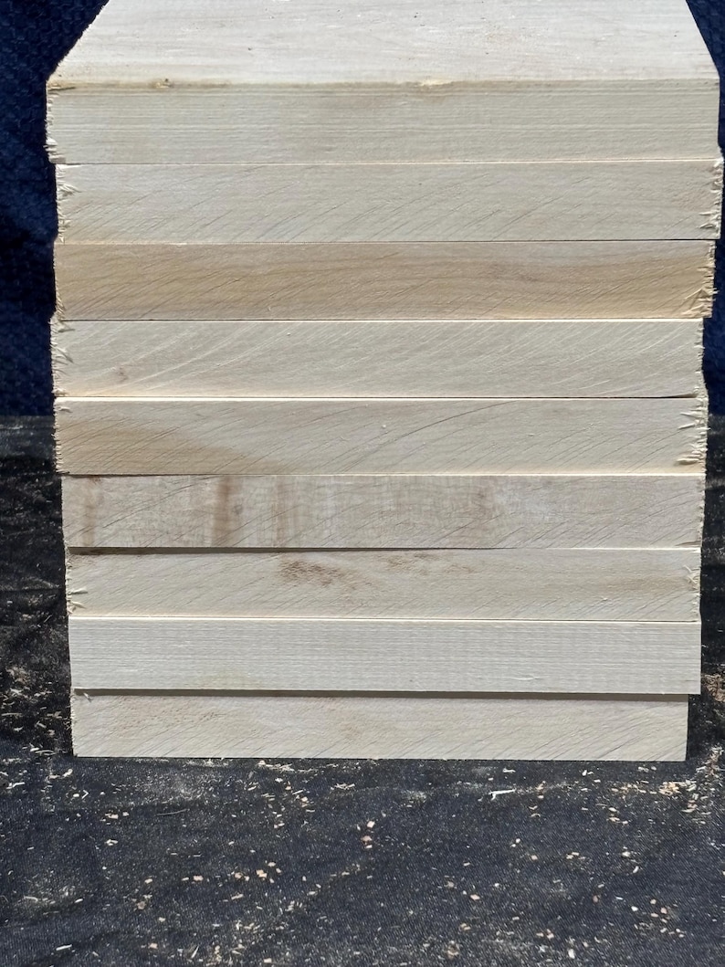 9 (nine) Hard Maple Blank Pieces Kiln Dried (6 1/2" X 6 1/2" X 3/4 ...