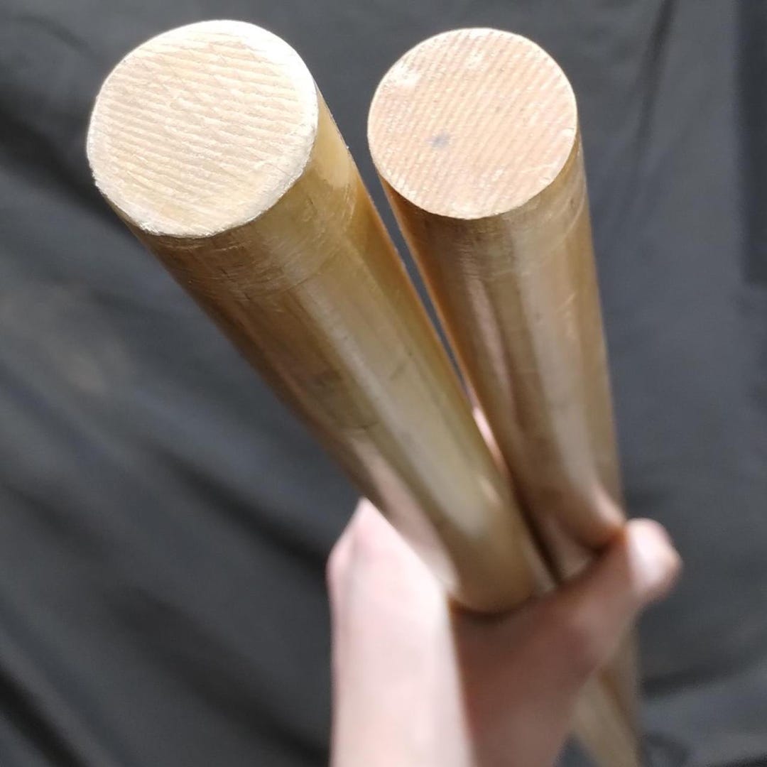 2 (two) Kiln Dried Hardwood Dowels Rods Around 5' + Inches Tall and 1 ...