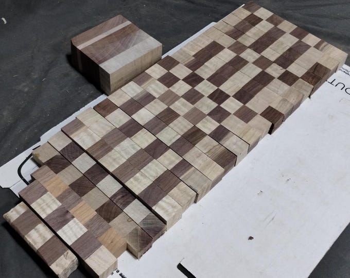 Laminated Tiger Maple and Walnut Blanks Various Sizes, Great for ...