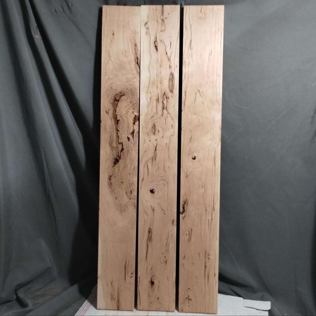 3 (three) Sappy Cherry Boards (approximately 36" X 4 1/2" X 3/4") Low ...