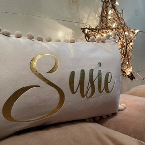 Name Pillow, Personalized Pillow, Customize Pillow Words ,metallic ...