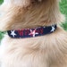 Red White Blue Dog Collar Monogrammed Dog Collarpersonalized - Etsy