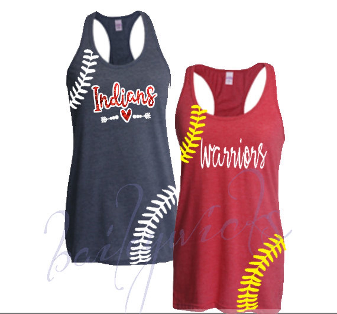 Baseball Softball Tank Top Customized Tank Tops - Etsy