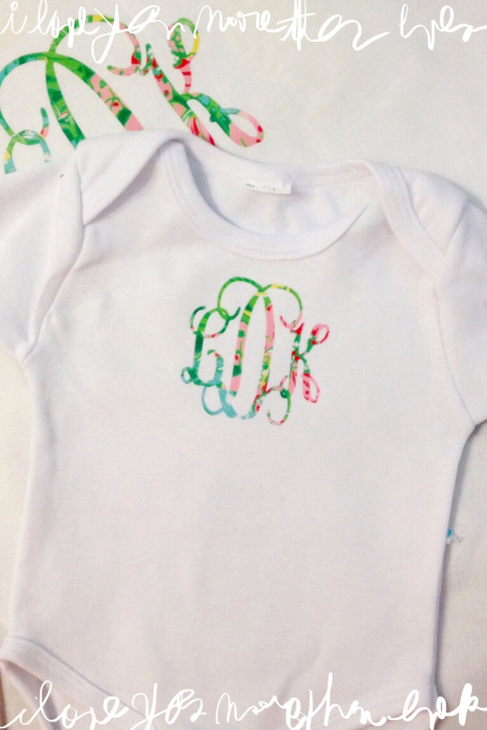 Monogrammed Infant Layette, Lilly Inspired Monogrammed Layette, Baby ...