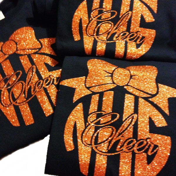 Glitter Cheer Shirt - Etsy