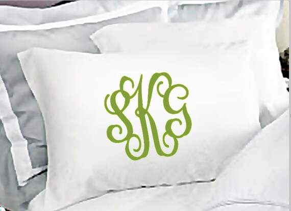 Monogrammed Pillow Case - Etsy