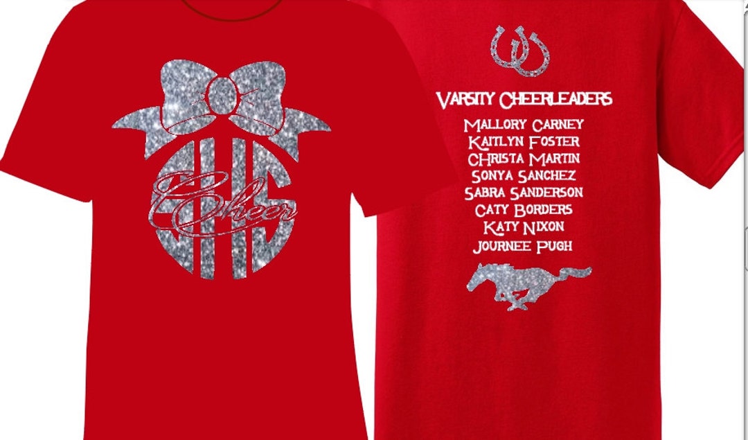Customized Cheer Shirt, SHS Mustangs Team Cheer Shirt - Etsy
