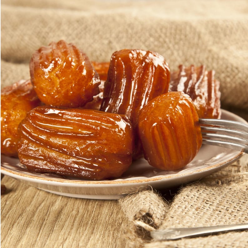 Traditional Turkish Tulumba Dessert, Crispy Outside, Soft Inside ...