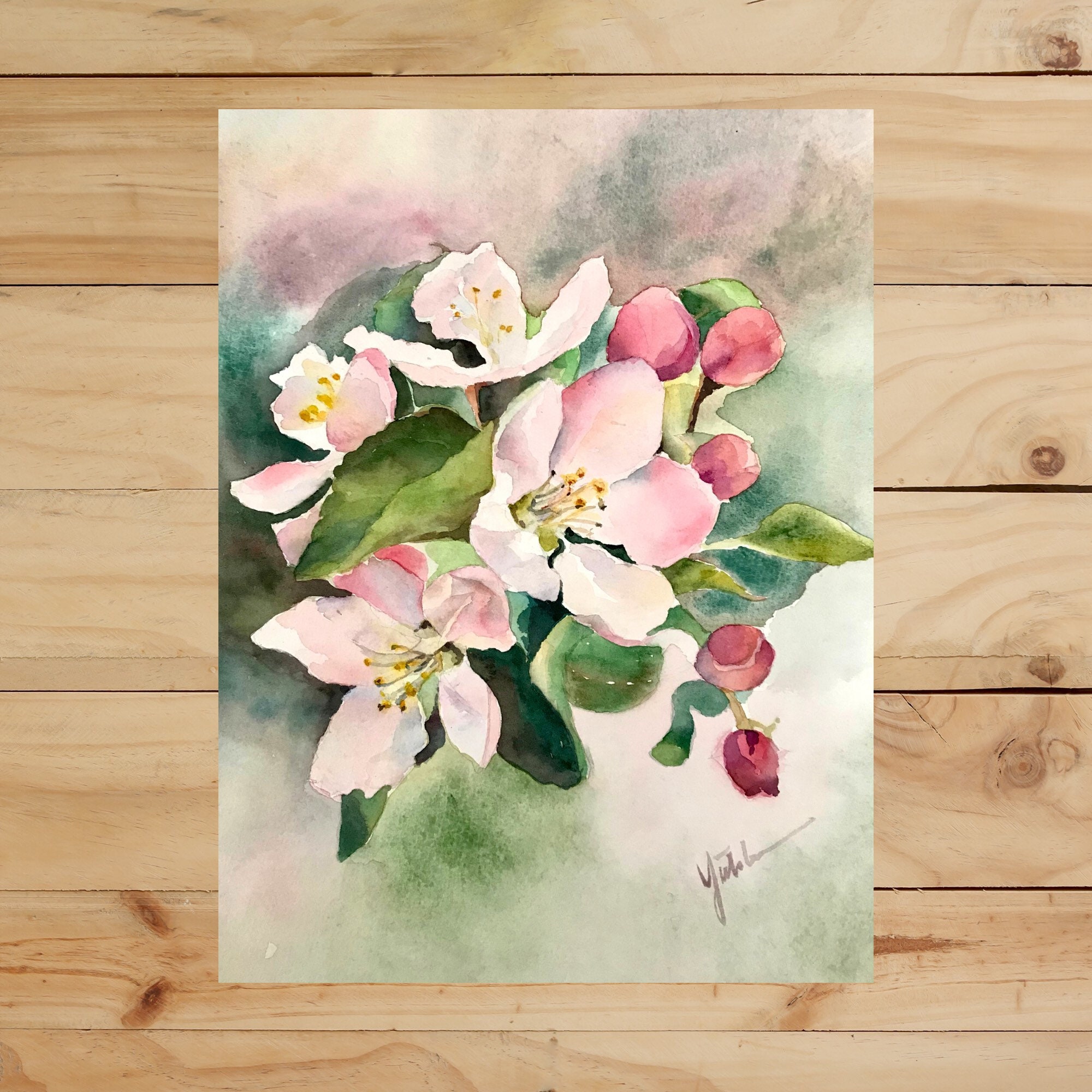 Watercolor Painting Spring Flowers Home Decor artwork - Etsy