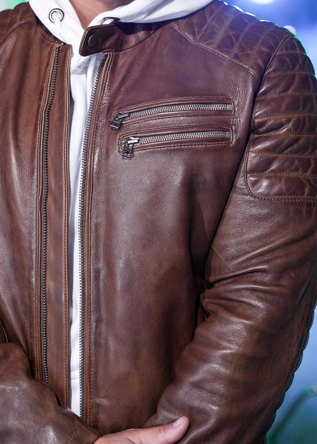 Leather Jacket, Motorbike Jacket, Customizable Jacket, Custom Leather ...