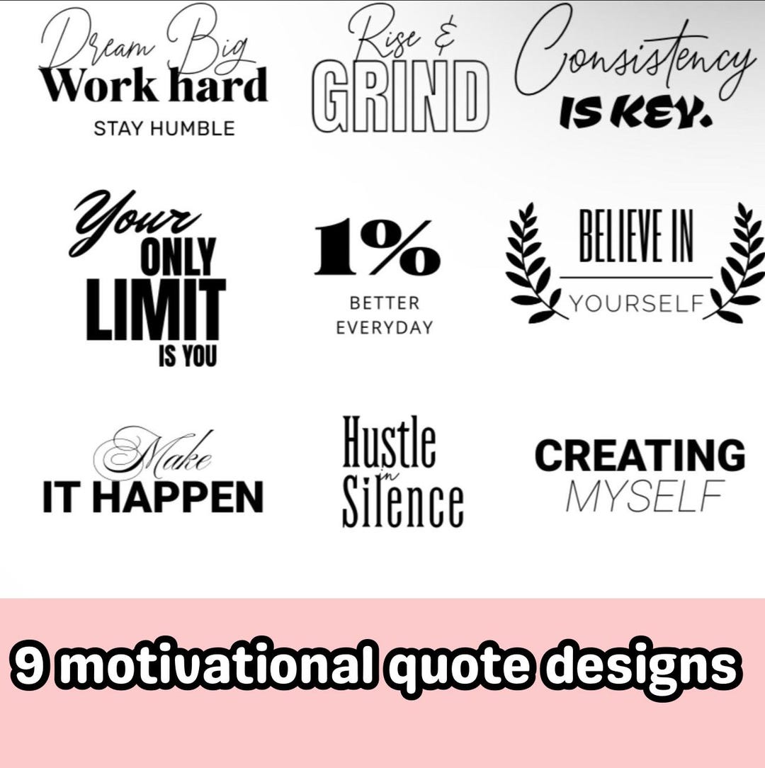 9 Motivational Retro Digital Stickers Bundle | Cute Inspirational ...