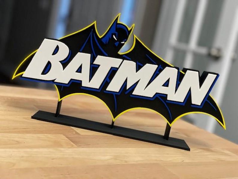 3D Printed Batman Display Plaque - Etsy