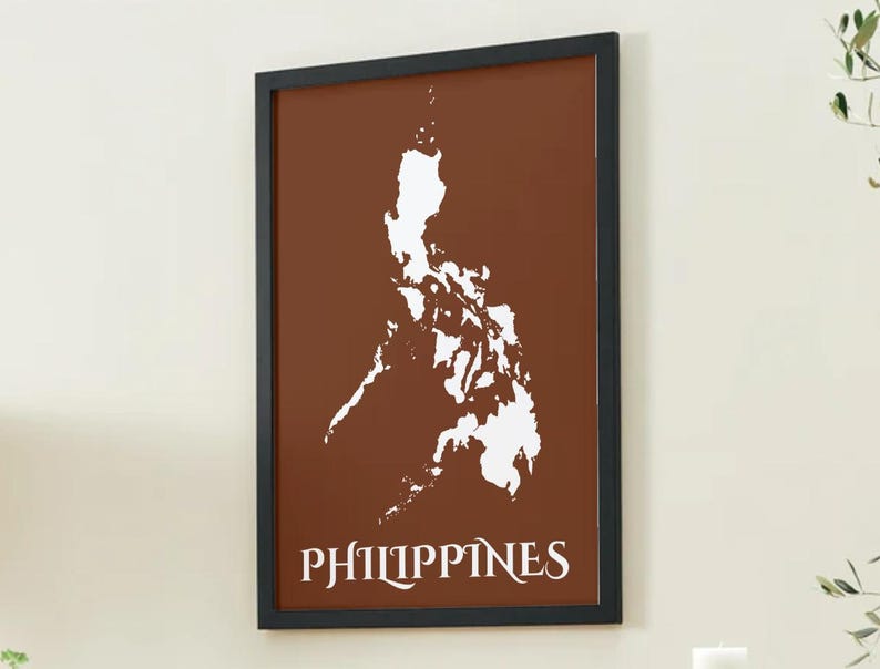 Philippines Map Print. Philippines Wall Art Map Print, Minimalist Map ...