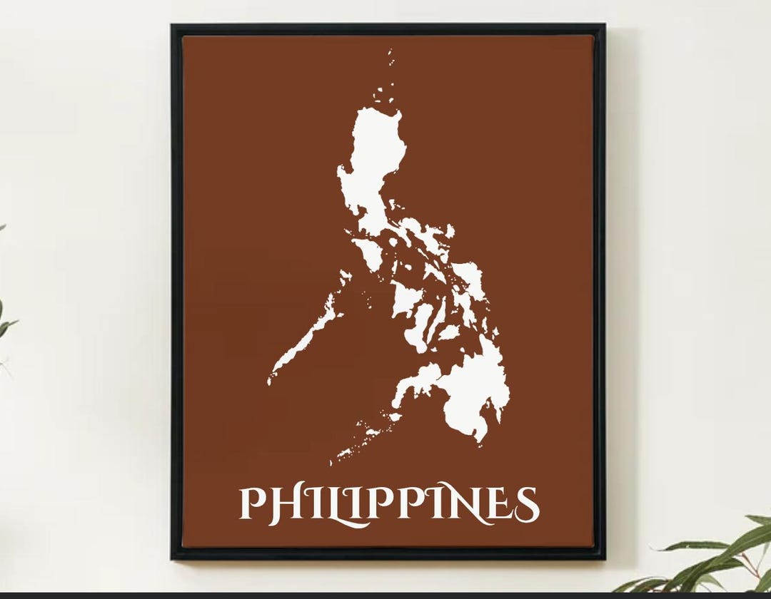 Philippines Map Print. Philippines Wall Art Map Print, Minimalist Map ...