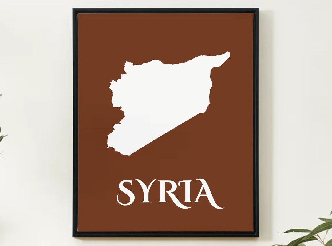 Syria Map Wall Art Print, Home or Office or Gift, Country Map Designs ...