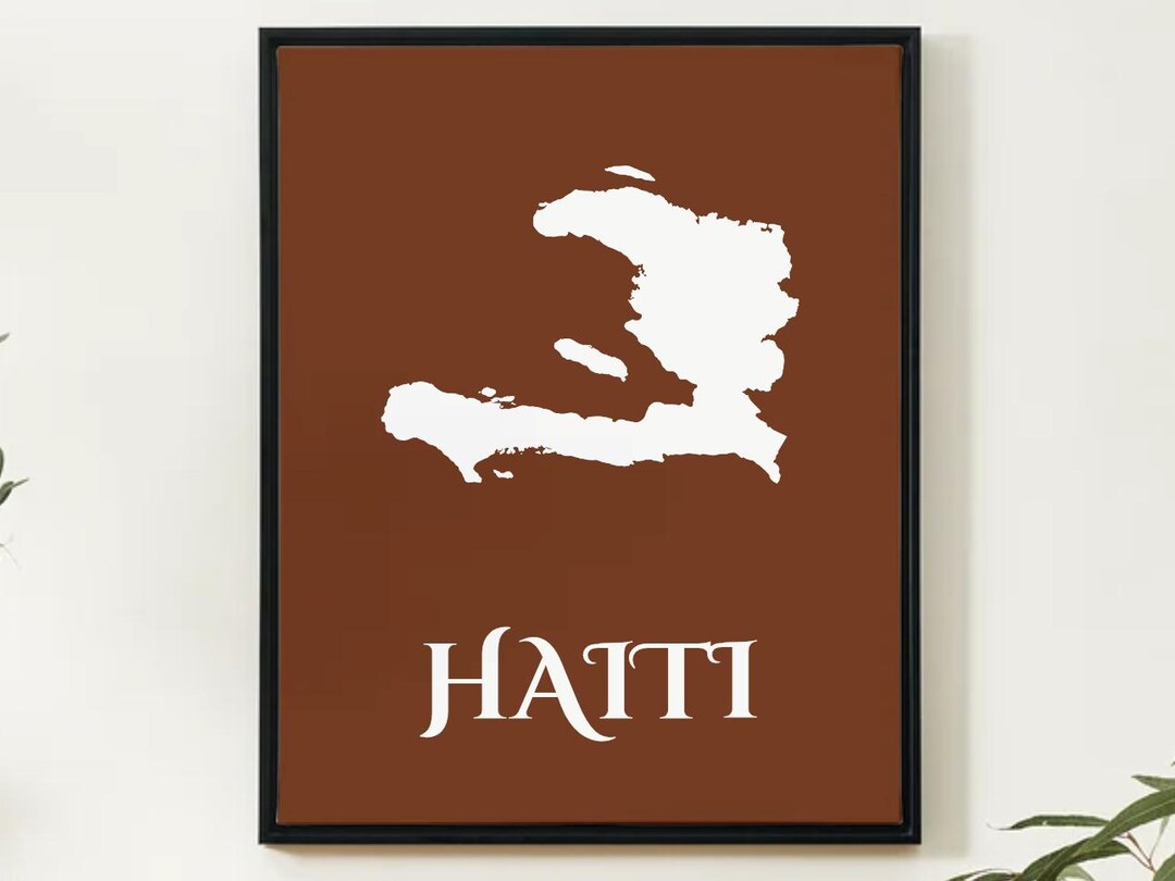 Haiti Map Wall Art Print, Home or Office or Gift, Country Map Designs ...