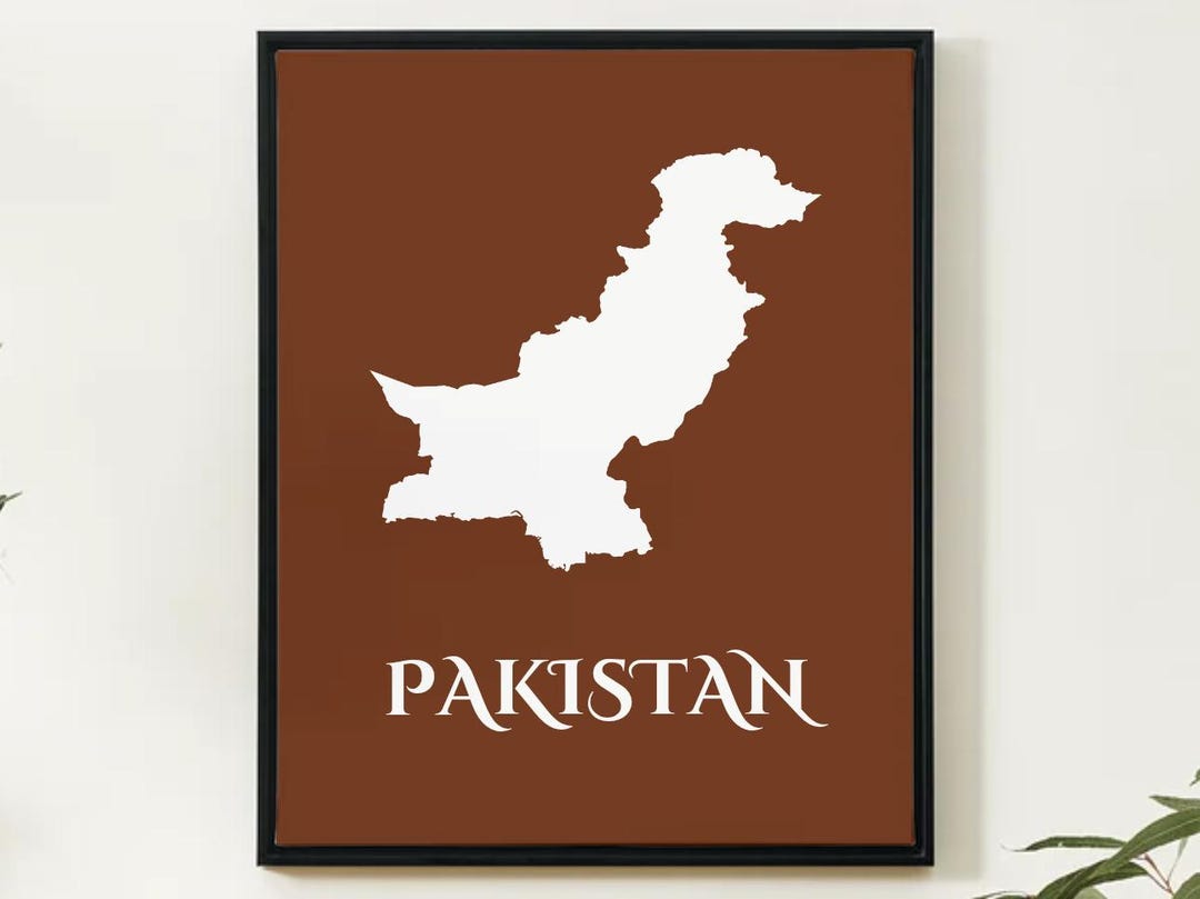 Pakistan Map Wall Art Print, Home or Office or Gift, Country Map ...