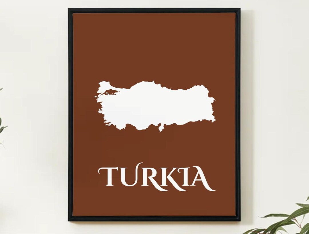 Turkia Map Print. Turkia Wall Art Map Print, Minimalist Map Design ...