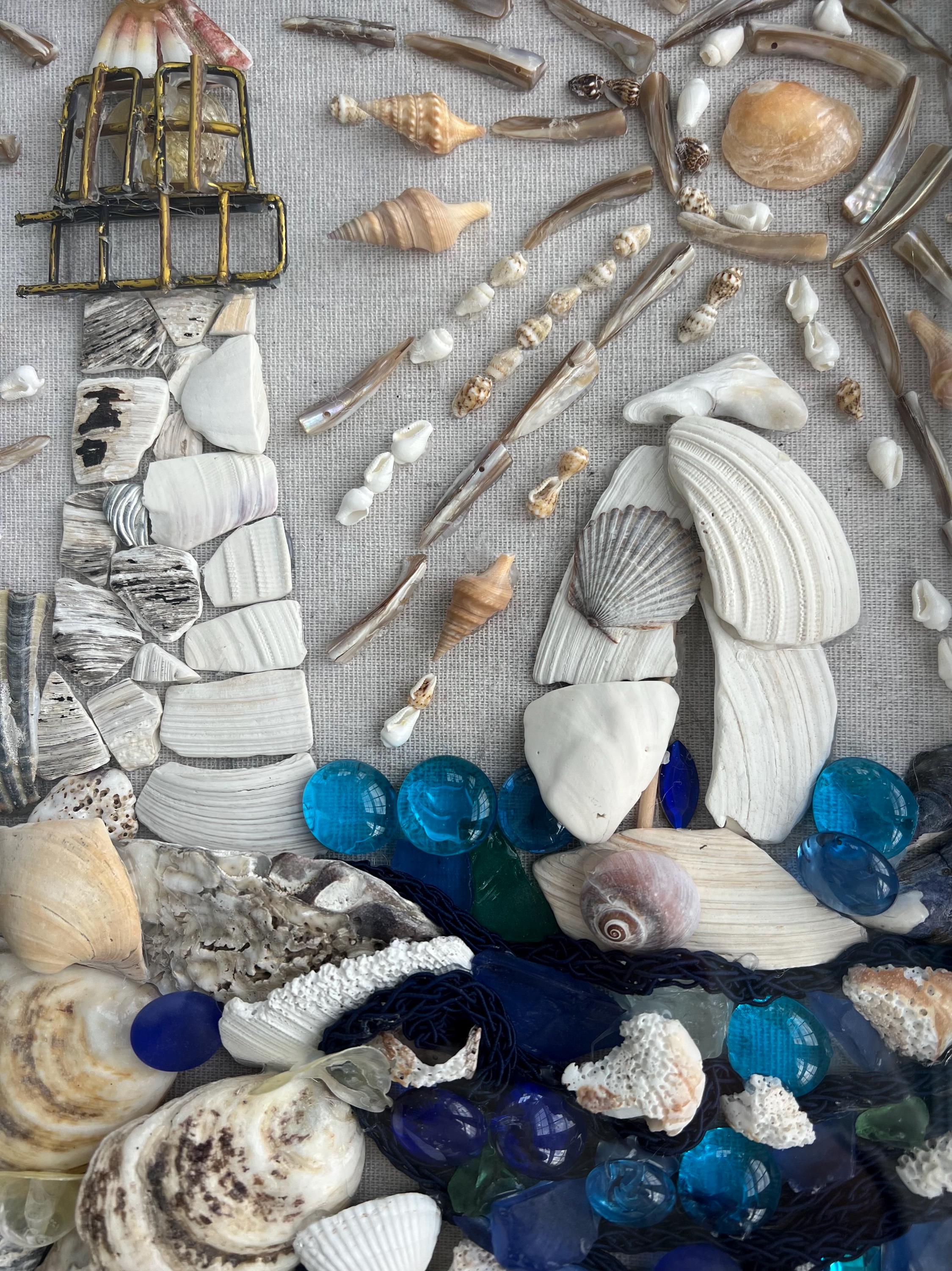 11x14 Shadow Box Shell Art Lighthouse - Etsy
