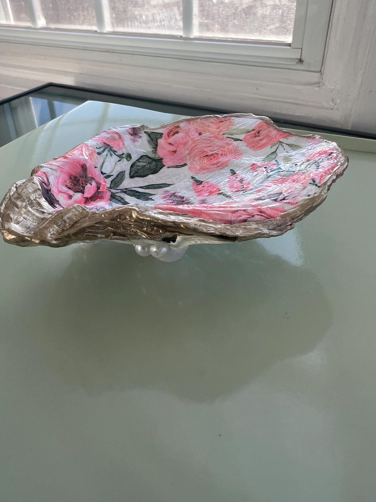 Gift Box| Decoupage Shell | Shell Ring Dish| Jewelry Dish| Gift for Mom ...