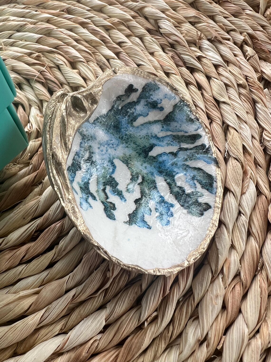 Gift Box| Decoupage Shell | Shell Ring Dish| Jewelry Dish| Gift for Mom ...