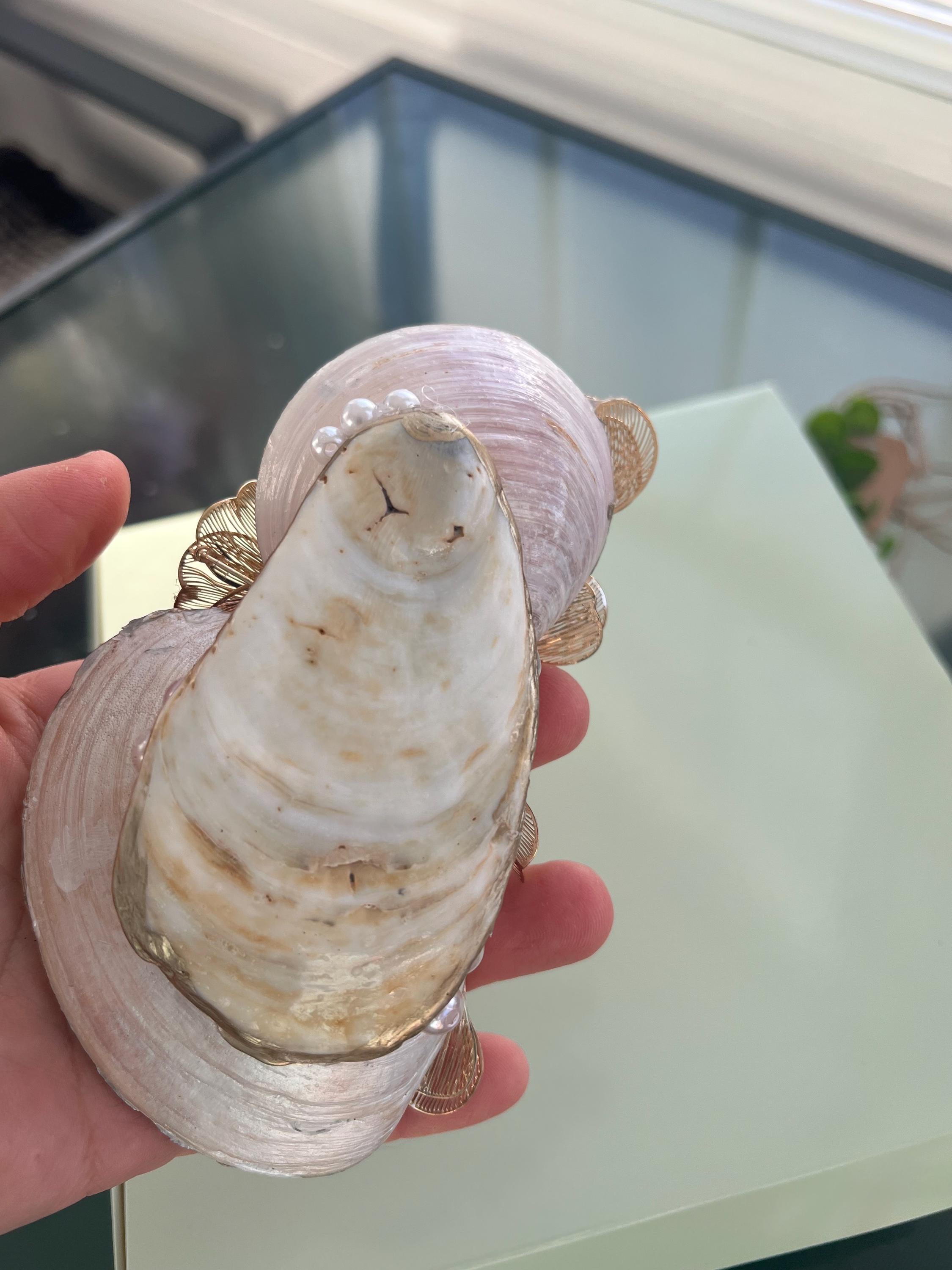 Gift Box| Decoupage Shell | Shell Ring Dish| Jewelry Dish| Gift for Mom ...