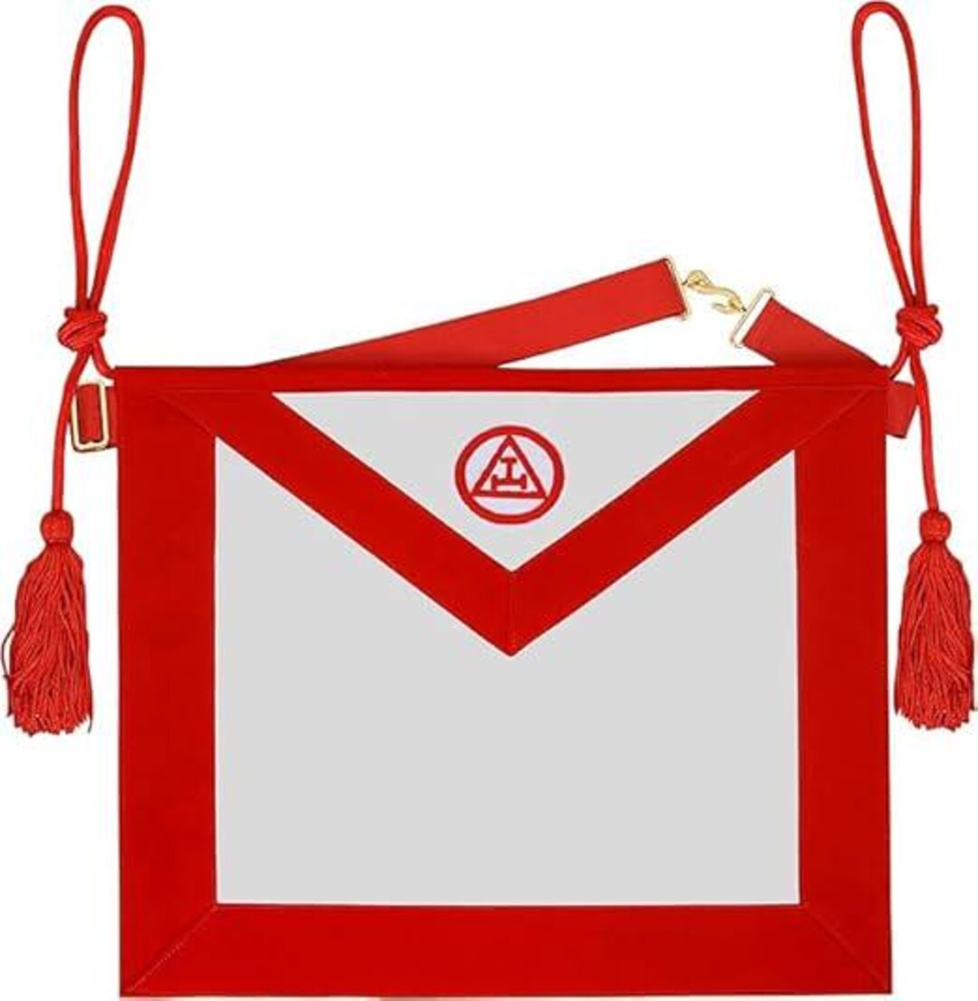 Masonic Regalia Royal Arch Apron With Red Decorative Cord and Tassels ...